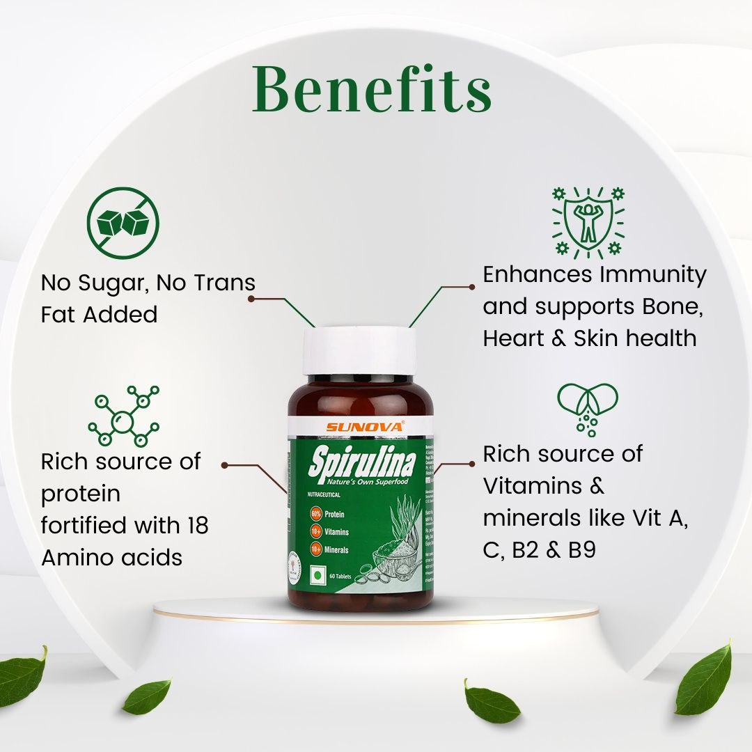 Buy Spirulina Tablets Online: Boost Energy & Immunity | Sunova