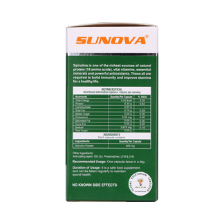 Spirulina Capsules - Spirulina Supplement Price | Sunova